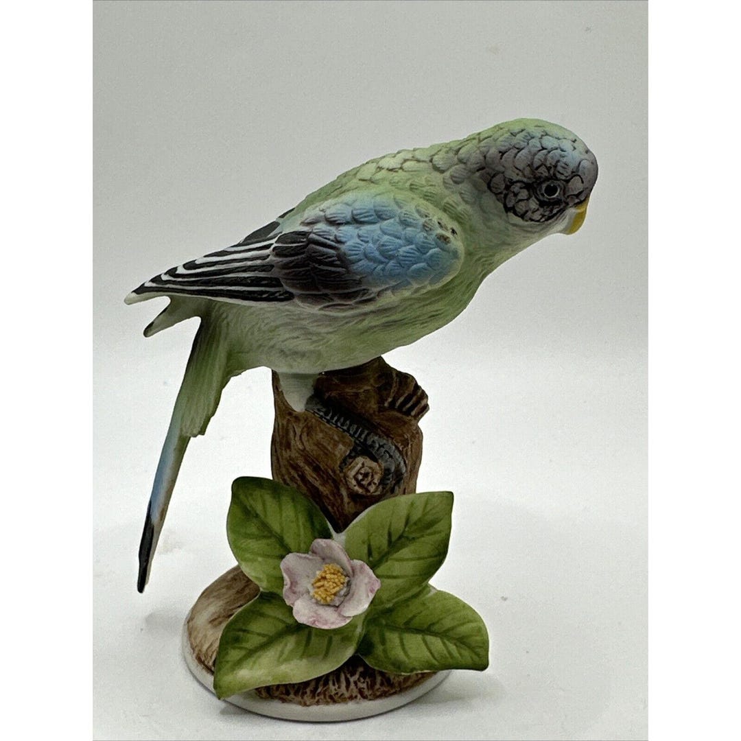 Vintage Lefton GG1728-P Japan Hand Painted Parakeet Ceramic Figure - Etsy