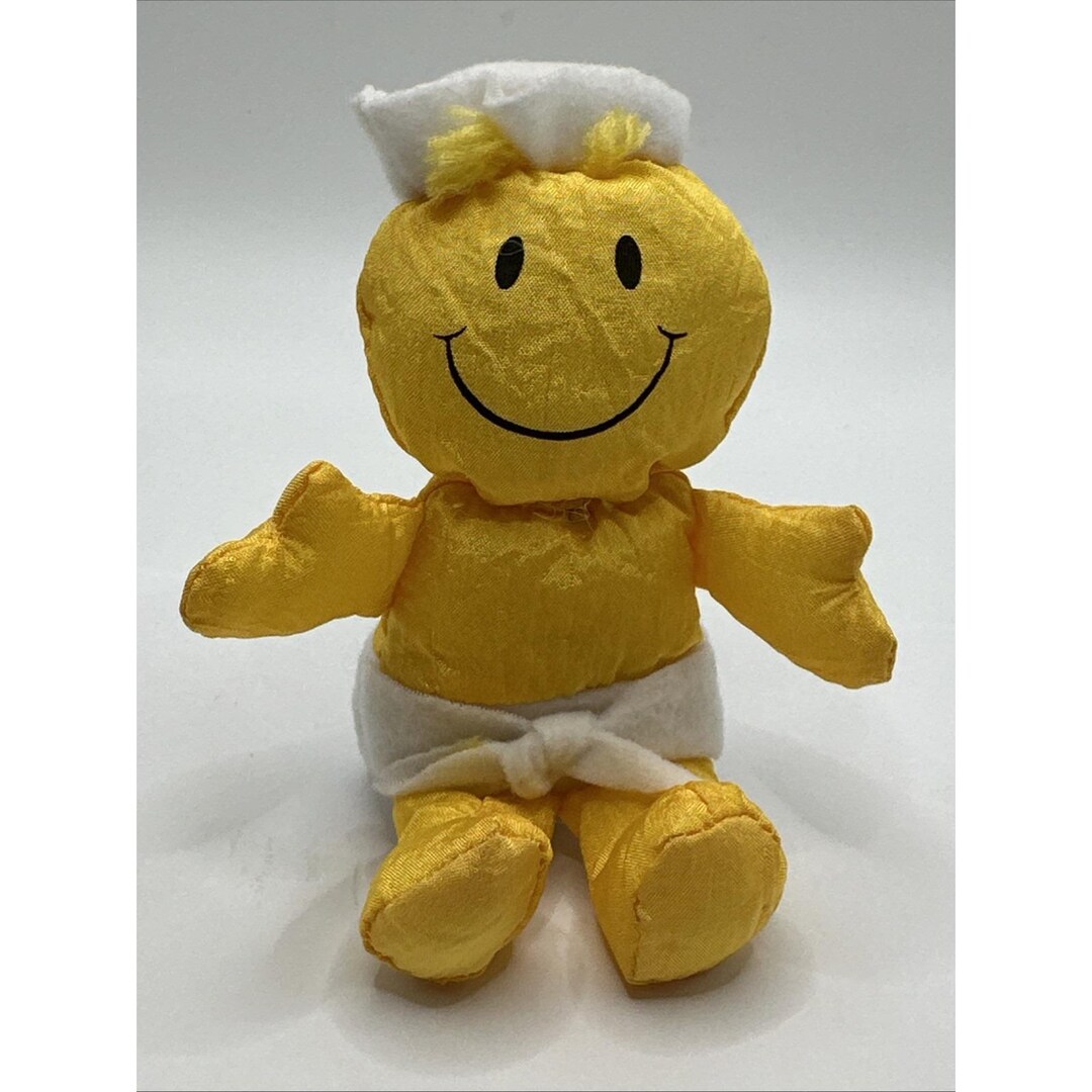 5” Yellow Smiley Face Baby Diapers Sailor Hat 1997 Cap Toys Inc Nylon ...