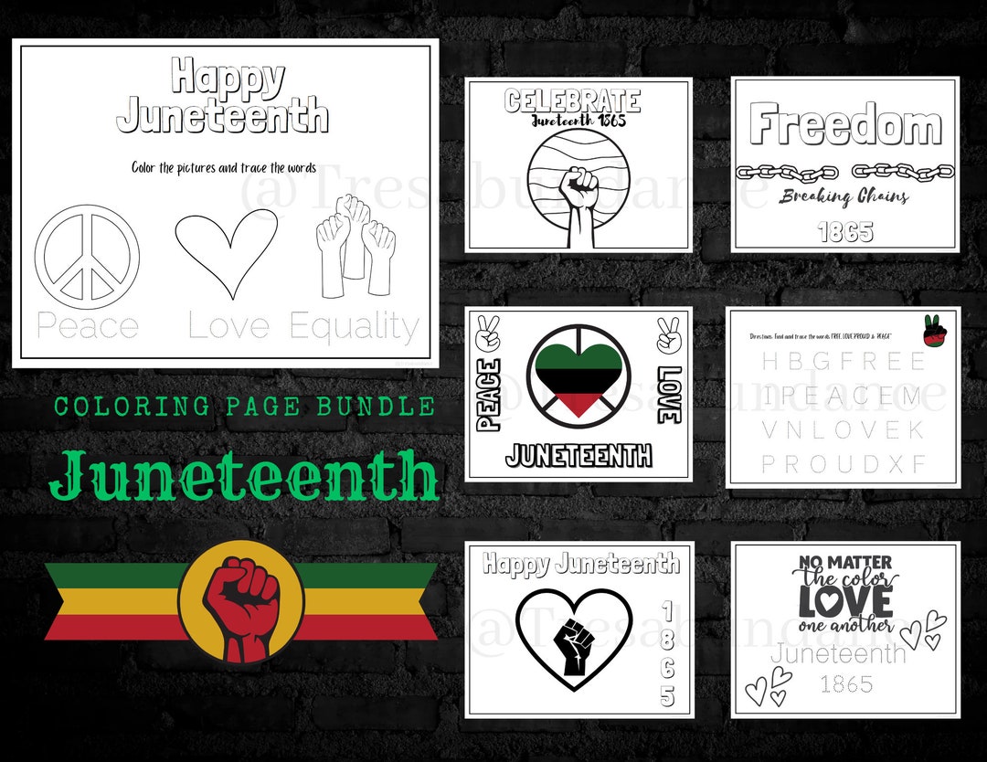 Juneteenth Coloring Page Bundle, Activity Book, Black History ...