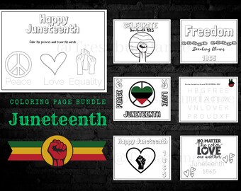 Juneteenth Coloring & History Book - Etsy