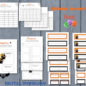 Lesson Plan Template, Newsletter Template, Downloadable Planner, Unique ...