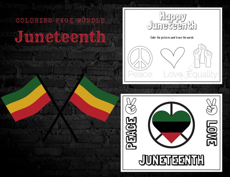 Juneteenth Coloring Page Bundle, Activity Book, Black History ...