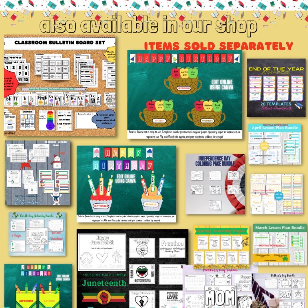 Christmas Coloring Page Bundle, Tracing Worksheet, Christmas Placemat ...