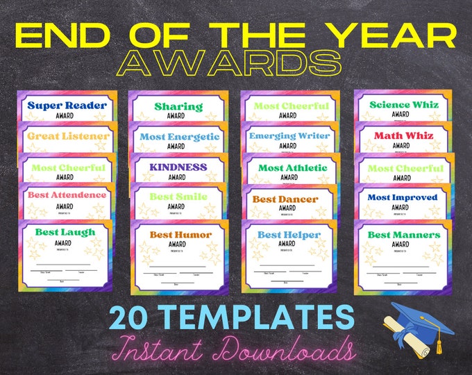 End of the Year Awards, Graduation Certificates, Preschool Awards ...