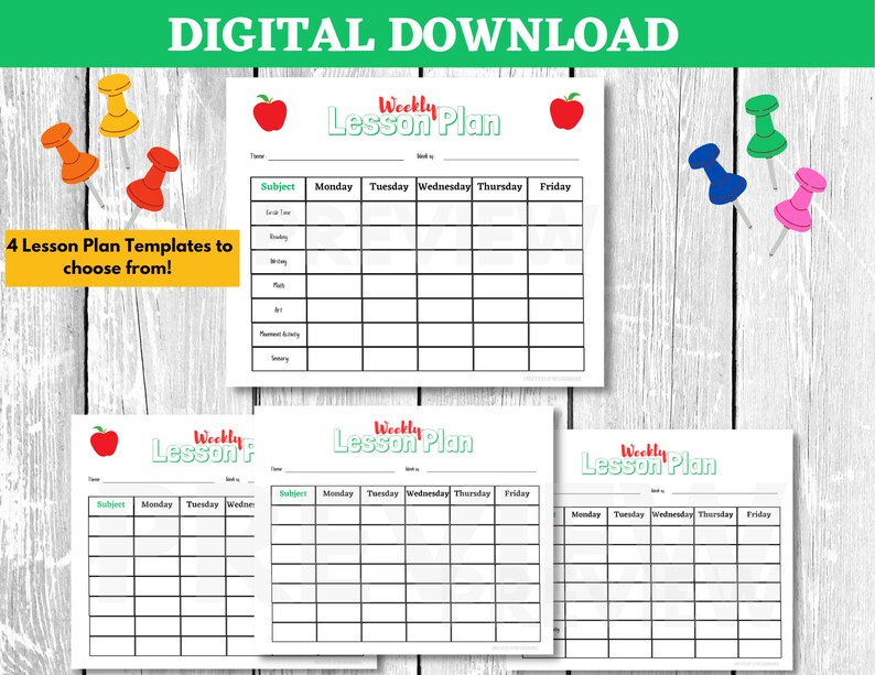 LESSON PLAN TEMPLATE Newsletter Template Downloadable - Etsy