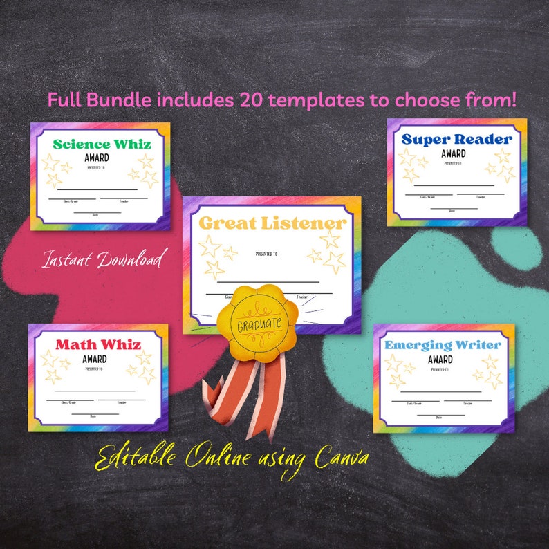 End of the Year Awards, Graduation Certificates, Preschool Awards ...