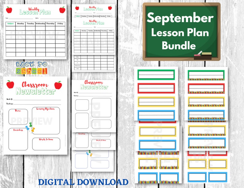 LESSON PLAN TEMPLATE Newsletter Template Downloadable - Etsy