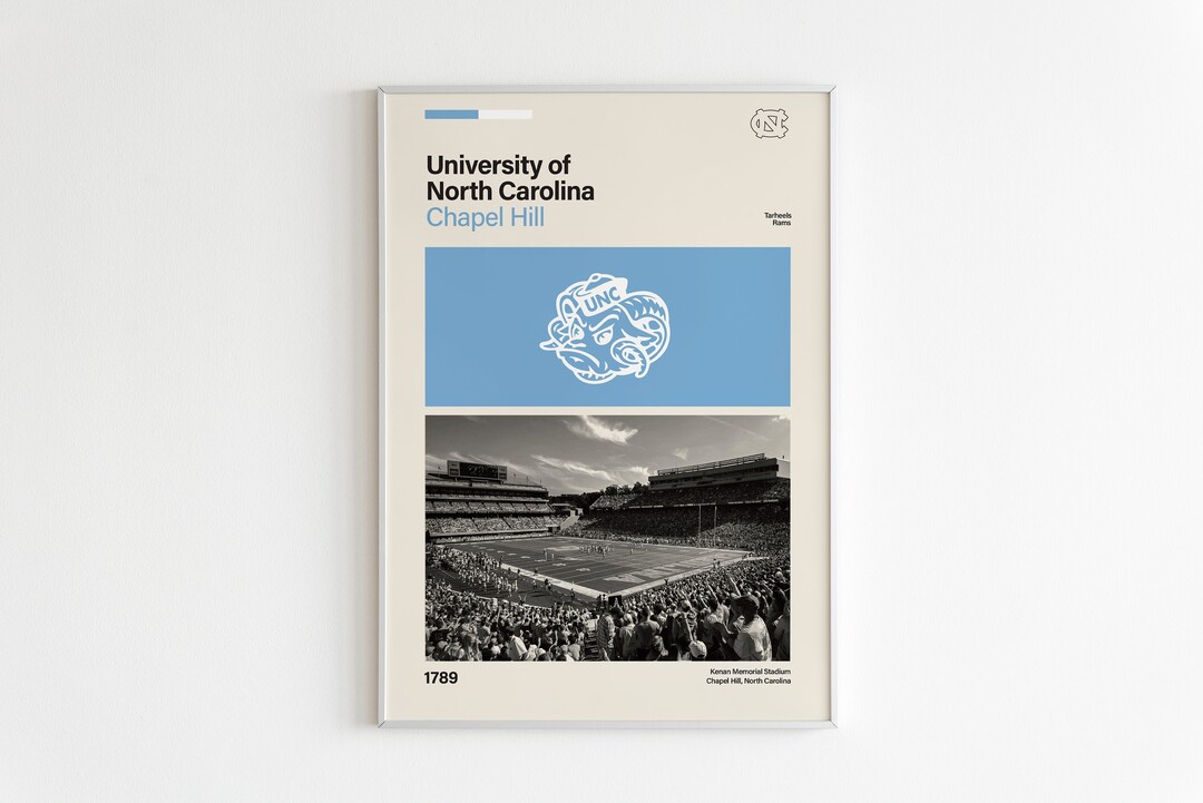 UNC | Retro Digital Print | Kenan Memorial Stadium | for Office ...