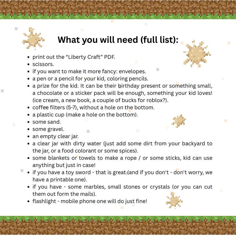 Minecraft Style Escape Room, Printable Kids Quest (8-12 Years) - Etsy