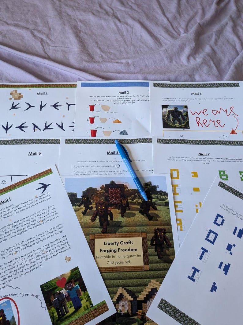 Minecraft Style Escape Room, Printable Kids Quest (8-12 Years) - Etsy