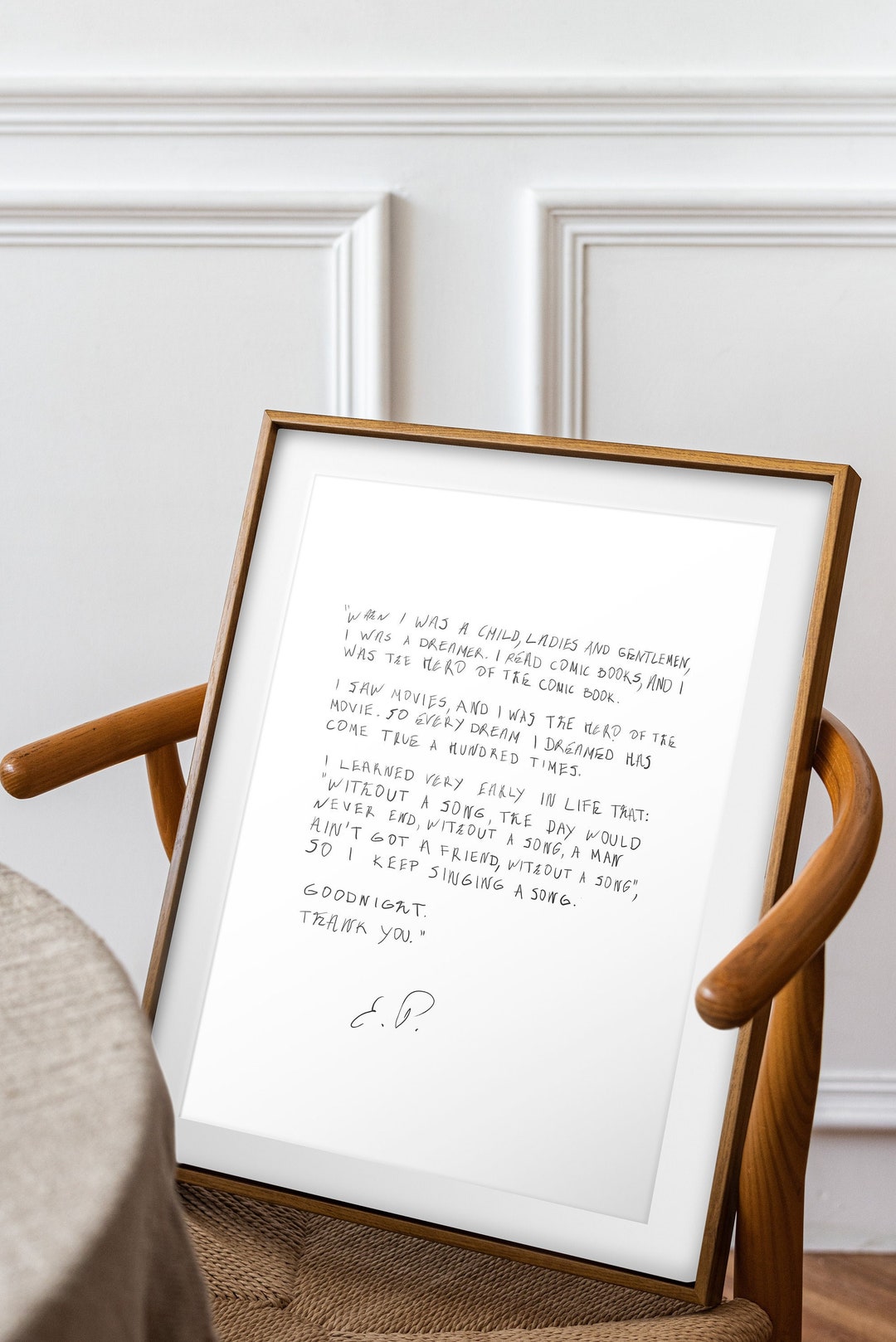 Elvis Presley Letter Handwriting Print , Love Letter, Fan Wall Art ...