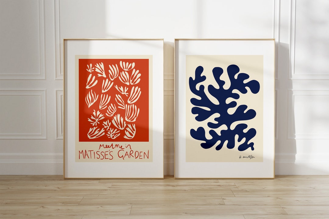 Matisse 2er Set Drucke, Henri Matisse Digital Download Wandkunst, Blumen Digitaldrucke, Matisse ...