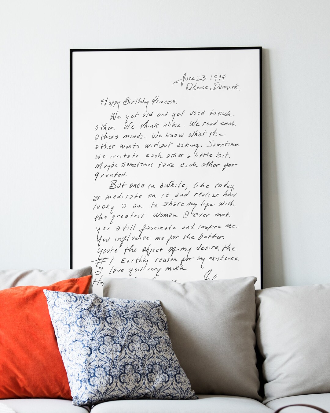 Johnny Cash Love Letter to June Carter, Fan Wall Art, Fast Gift Ideas ...