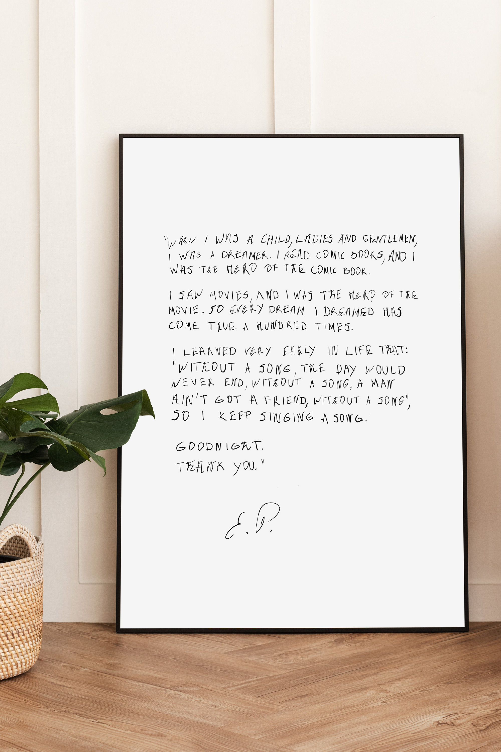 Elvis Presley Letter Handwriting Print , Love Letter, Fan Wall Art ...