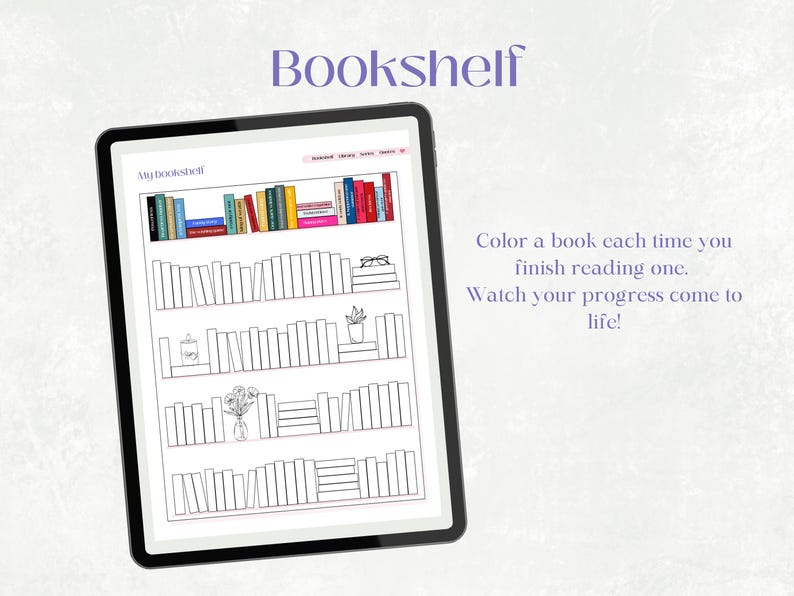 Digital Reading Journal | Reading Journal | Goodnotes Reading Tracker ...