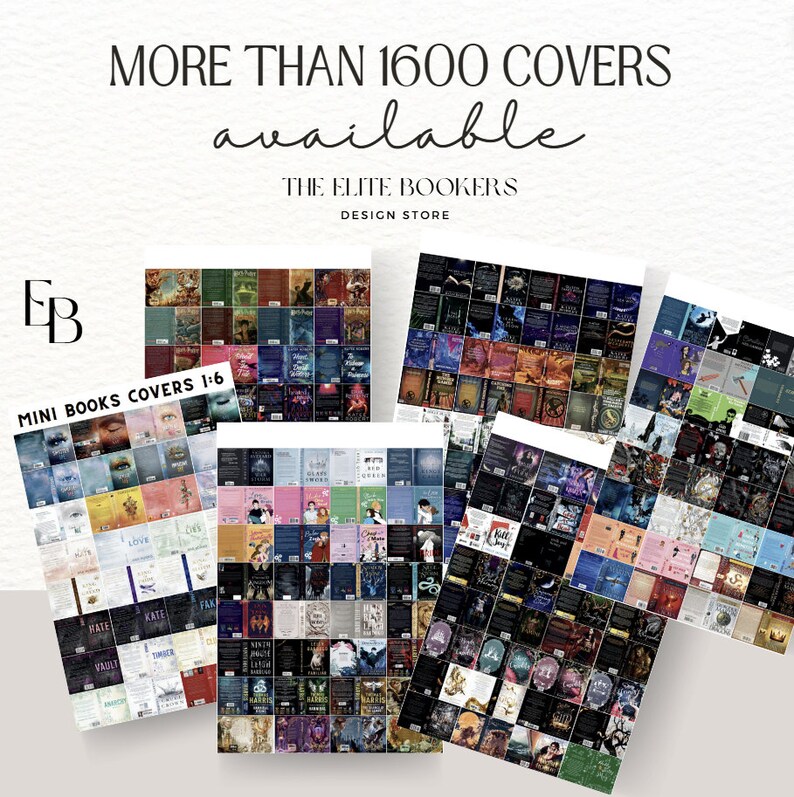 Mega Lot 1600 Miniature Book Covers, Mini Books Templates / Printable ...