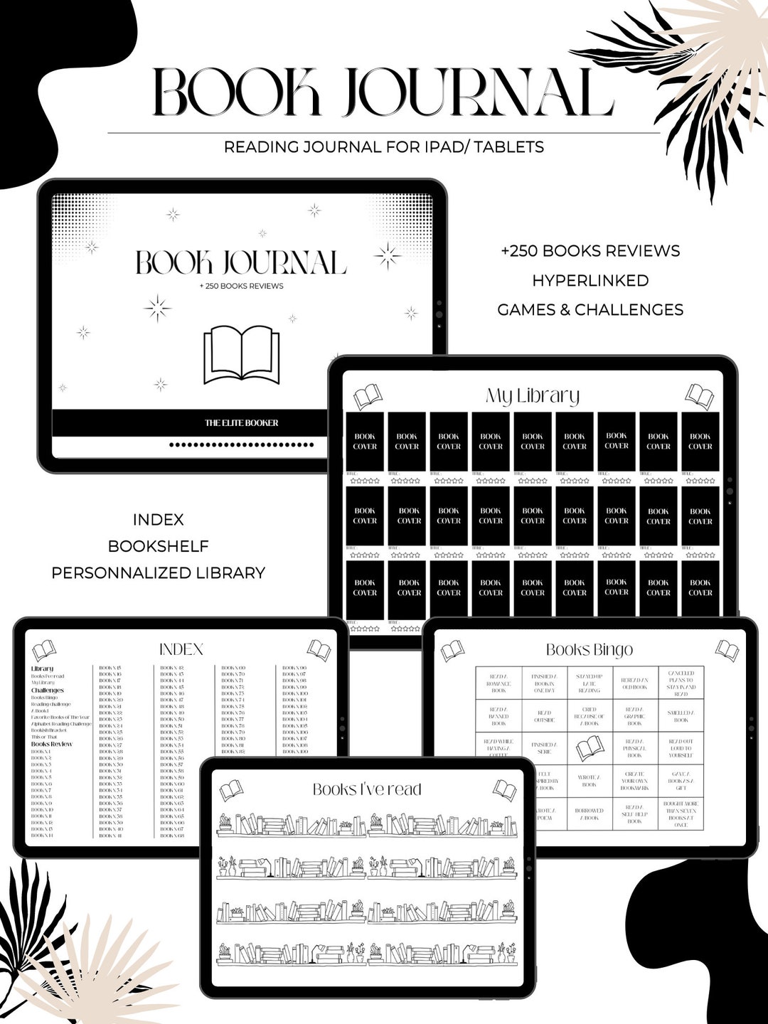 Ultimate Reader’s Companion: Classic Black Digital Book Review Journal ...