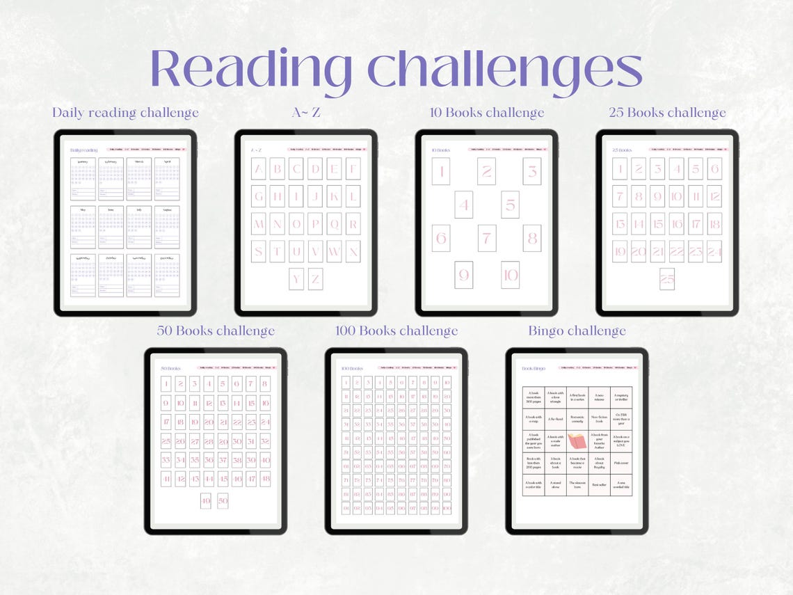 Digital Reading Journal | Reading Journal | Goodnotes Reading Tracker ...