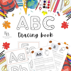 Alphabet Tracing Book for Kids, Preschool Notebook, Printable, Home ...