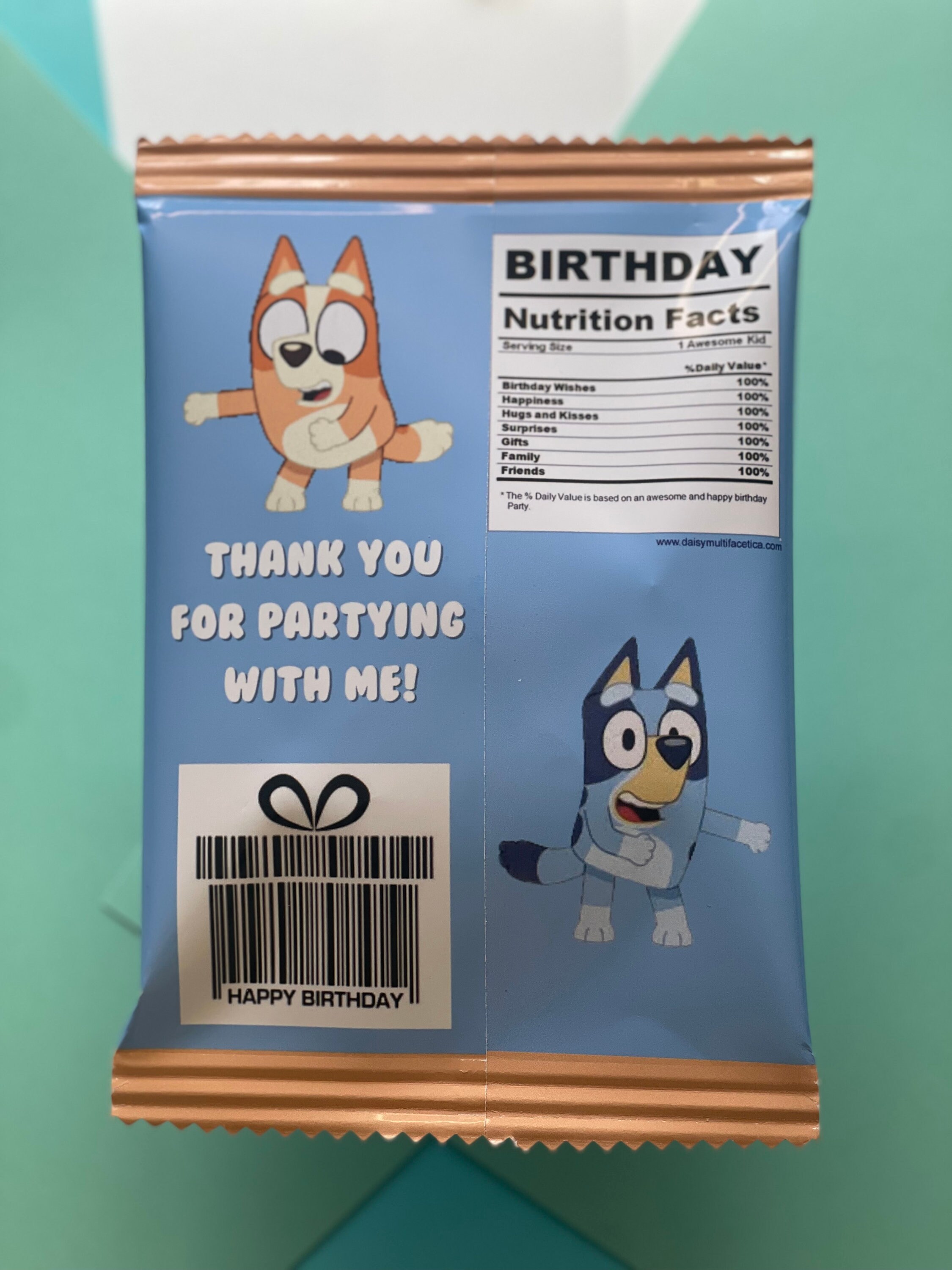 Bluey Custom Chip Bag Digital Only - Etsy