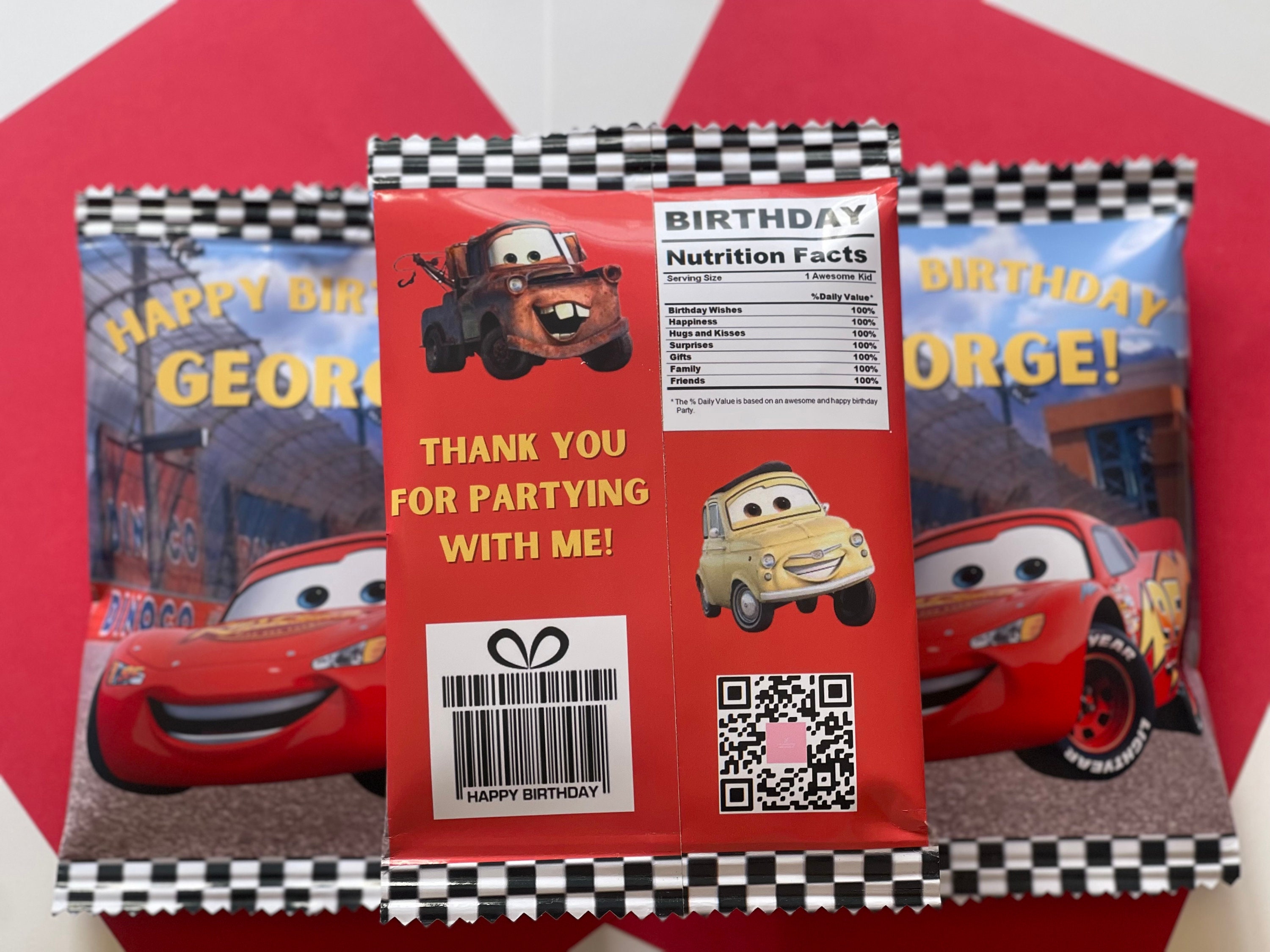 Cars Lightning Mcqueen Chip Bag Digital Only - Etsy
