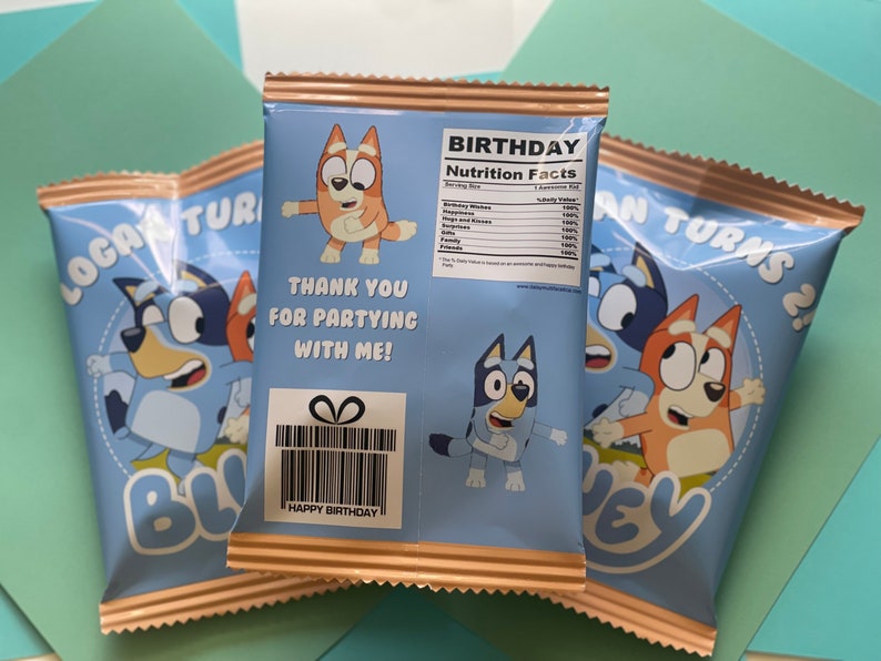 Bluey Custom Chip Bag Digital Only - Etsy