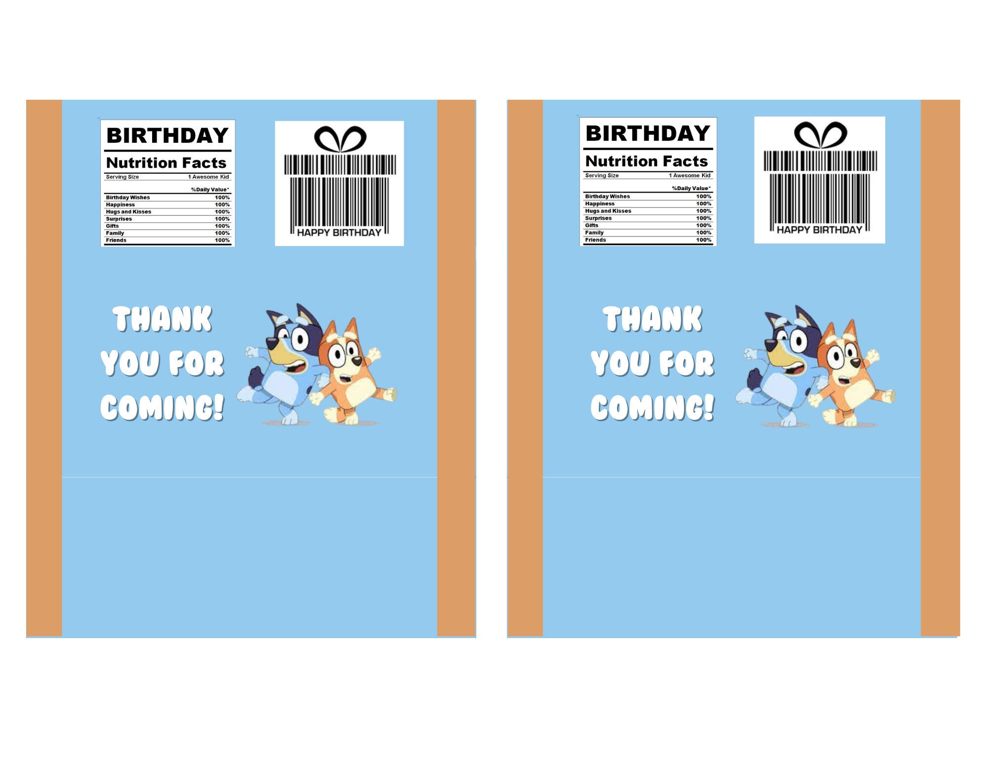 Bluey Rice Krispy Treat Wrapper Digital Only - Etsy