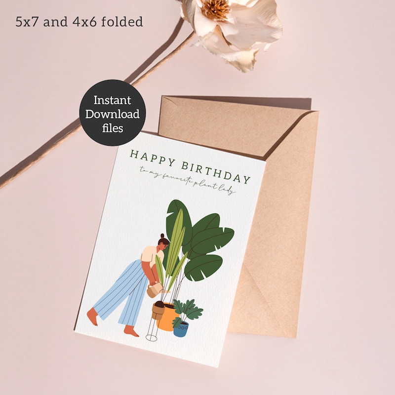 Plant Birthday Cards - Etsy