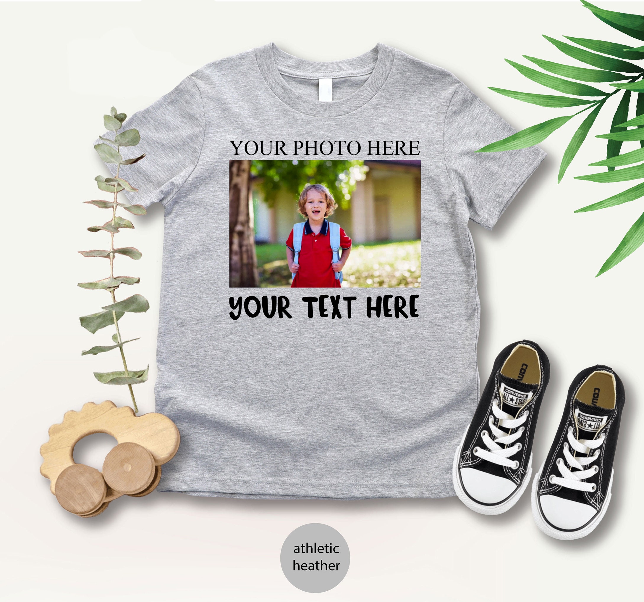 Custom Kids Picture Text Tshirt, Custom Toddler Photo Gift T Shirt ...