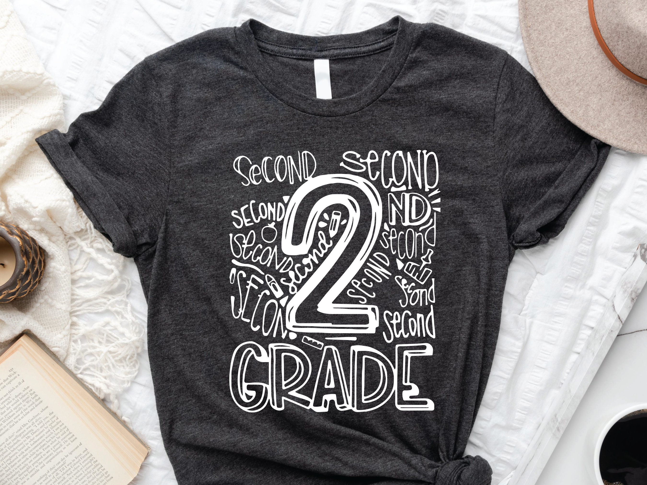 2nd Grade Teacher Tshirt, Second Grade Gift T Shirt, Cute Teacher ...