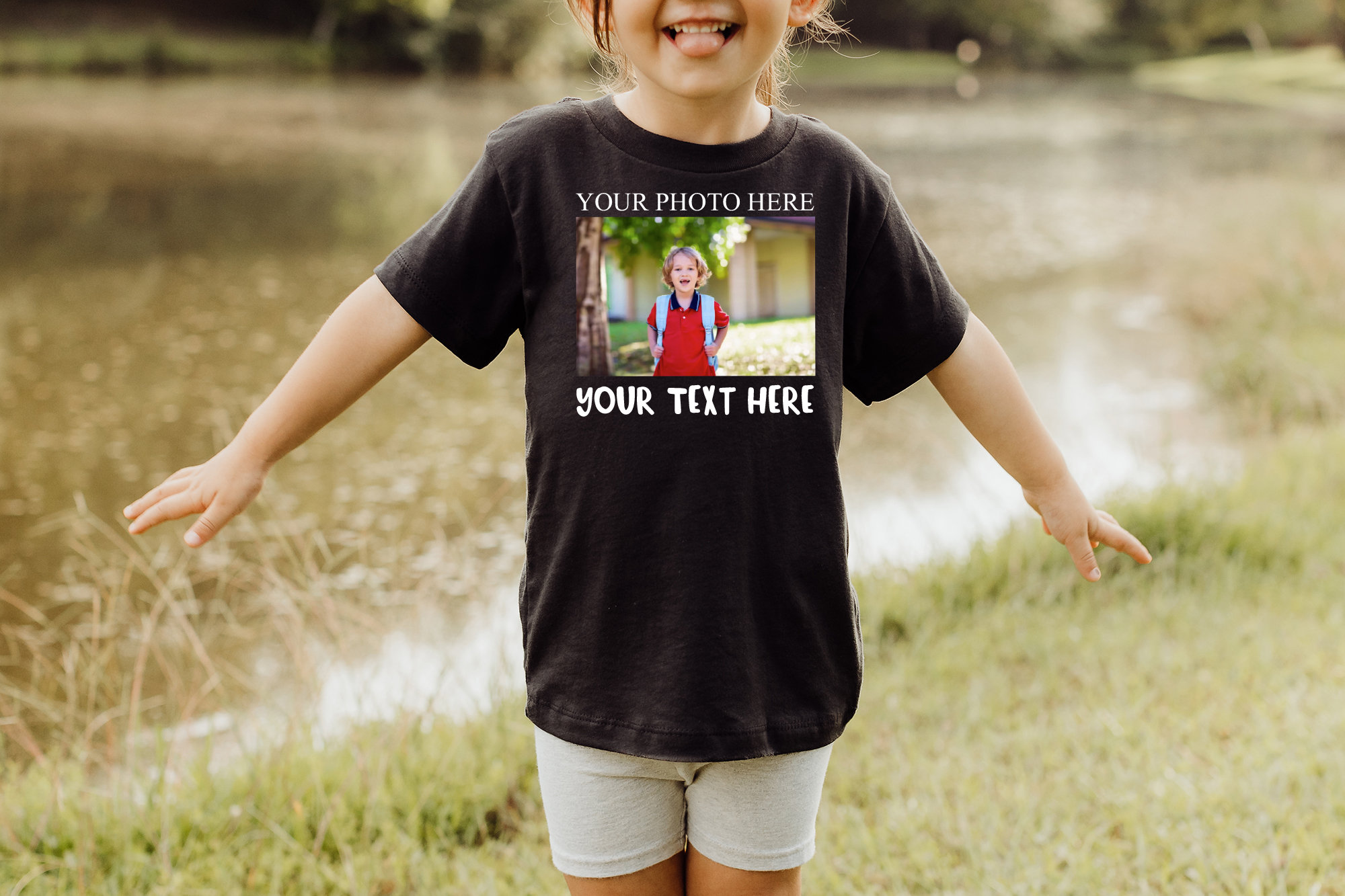 Custom Kids Picture Text Tshirt, Custom Toddler Photo Gift T Shirt ...