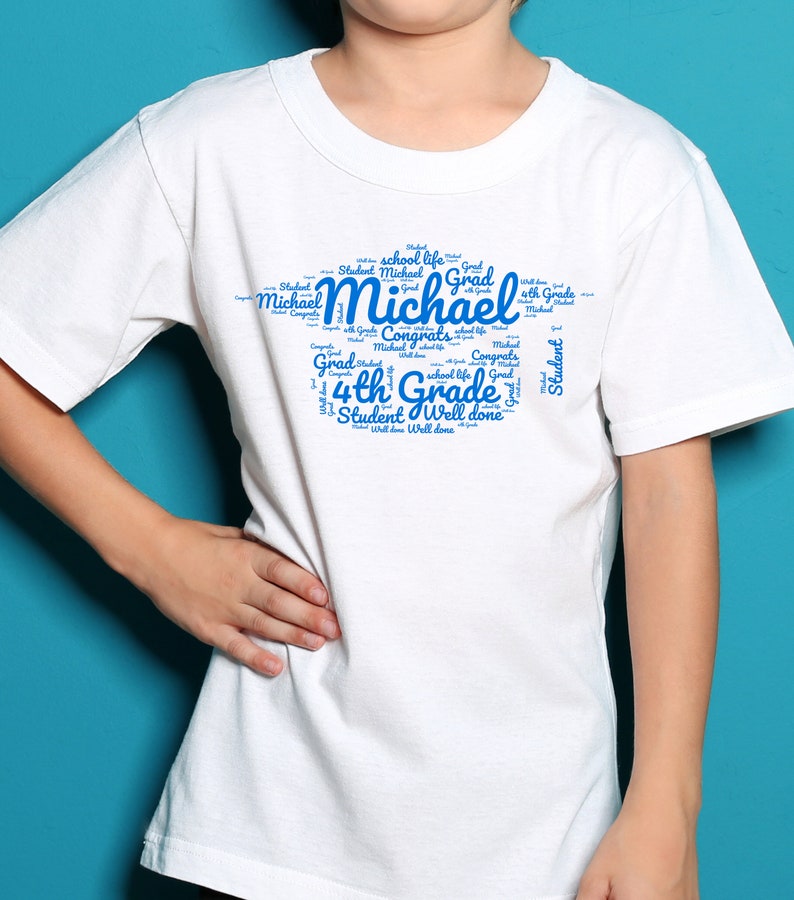 CUSTOM Kids Graduation Hat Tshirt Personalized Name Grade Grad Gift ...