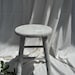 Stone Plaster Crafted Texture Tan White Stool/side Table/ Plant Stand ...