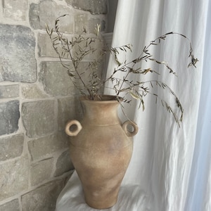 Larg Vintage Pot Aged Artisan Earthenware Stone Vessel Aged Stone Look ...