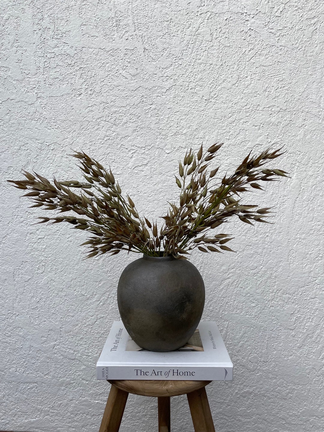 Aged Pottery Artisan Brown Earthy Stone Vessel Aged Vase Hand Crafted ...
