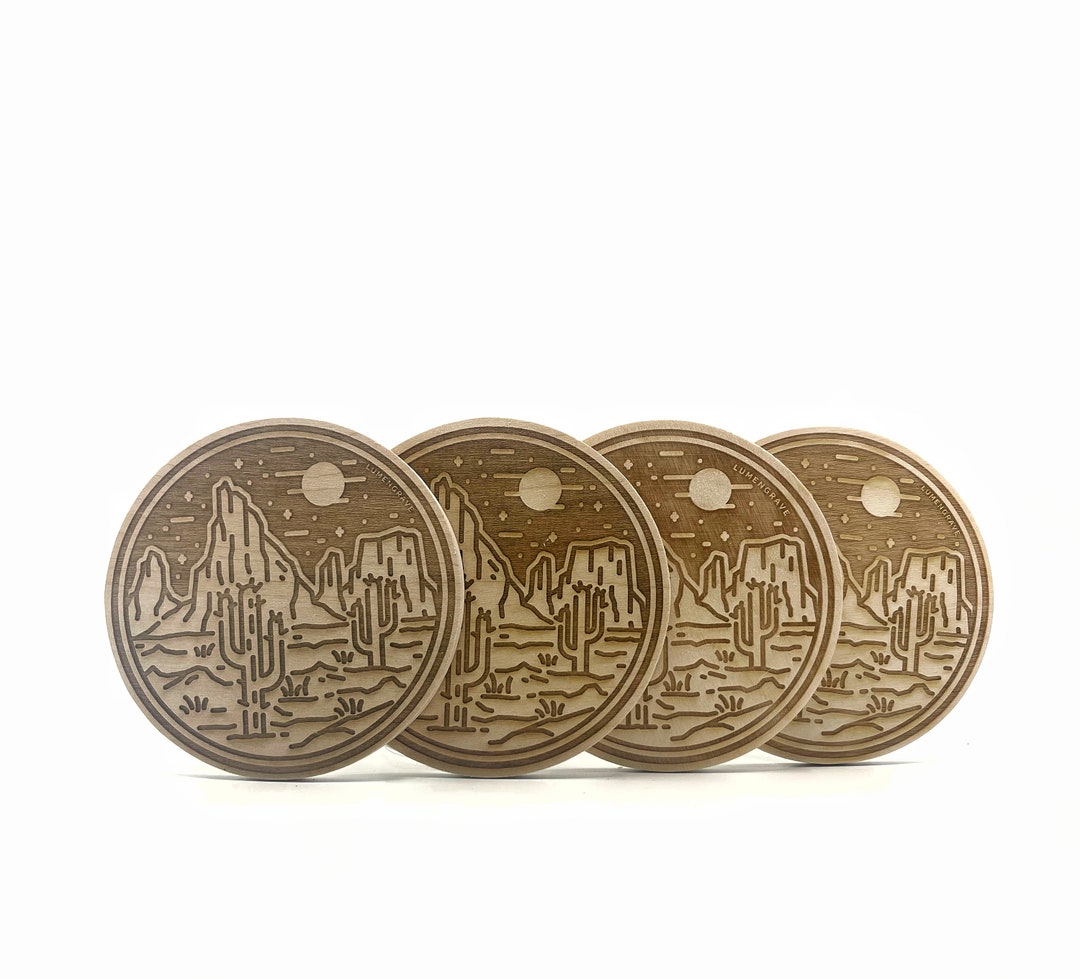 DESERT Set of 4 Coasters Collection | Handcrafted Southwest Drinkware ...