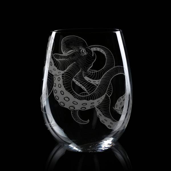 Octopus Wine Glass - Etsy