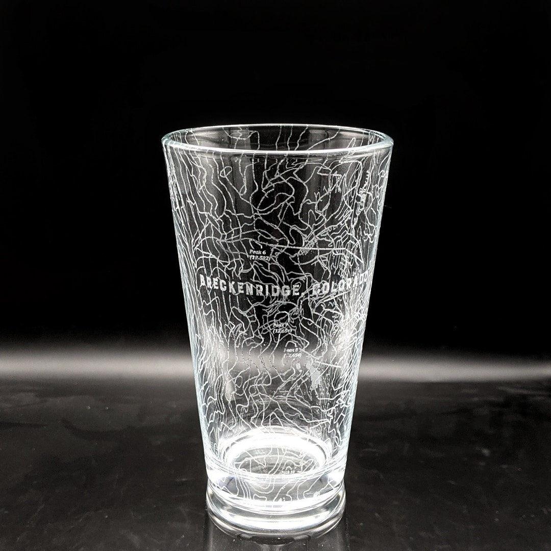 COLORADO MOUNTAIN RESORTS Engraved 16oz Pint Glasses Mtns Ski Resorts ...
