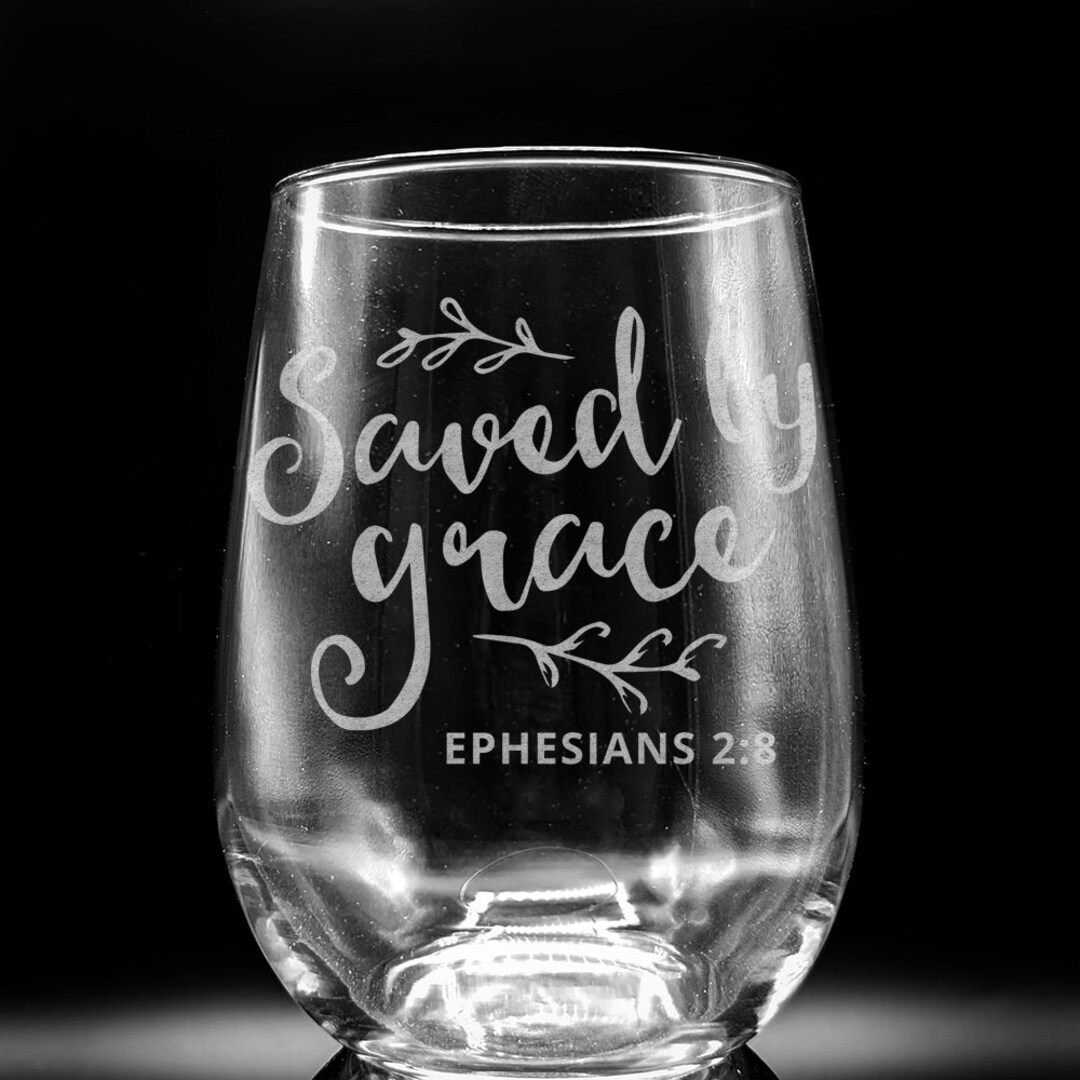 CHRISTIANITY Engraved 17oz Wine Glasses | Sacred Chalice: Hand-engraved ...