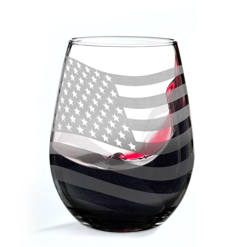 Patriotic Wine Glass - Etsy