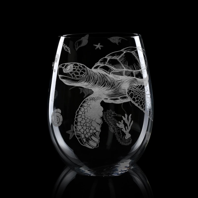 Marine Life Wine Glasses - Etsy