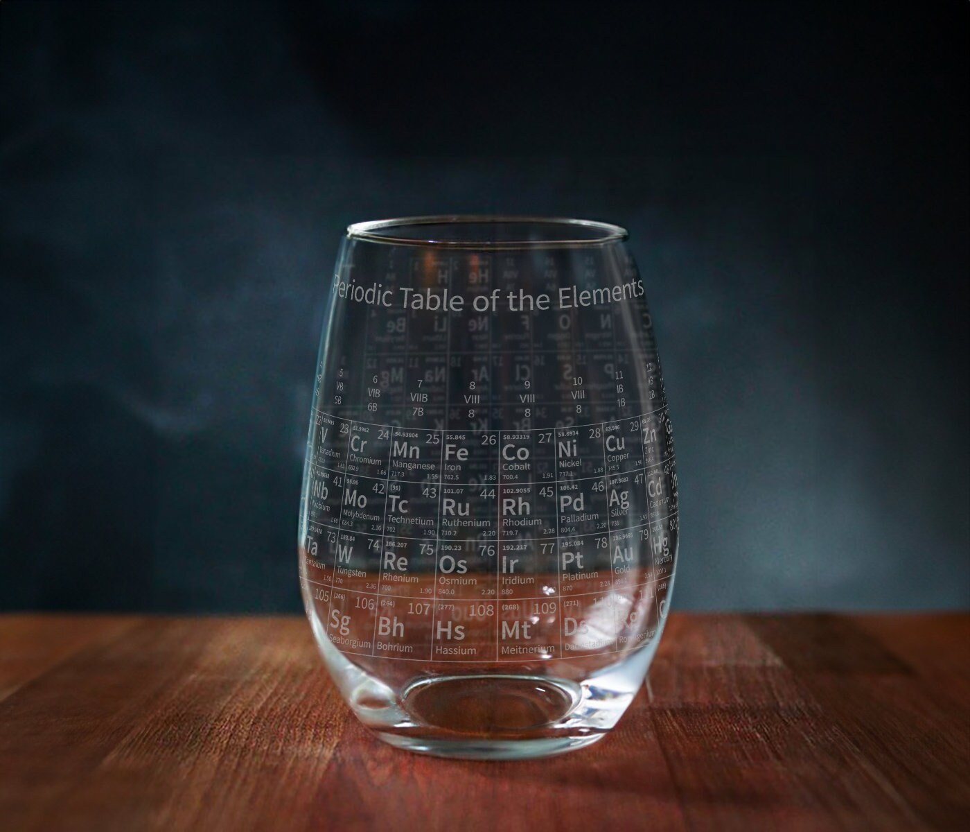 PERIODIC TABLE Engraved Wine Glass | 17 Oz Rim Tempered | Elements ...