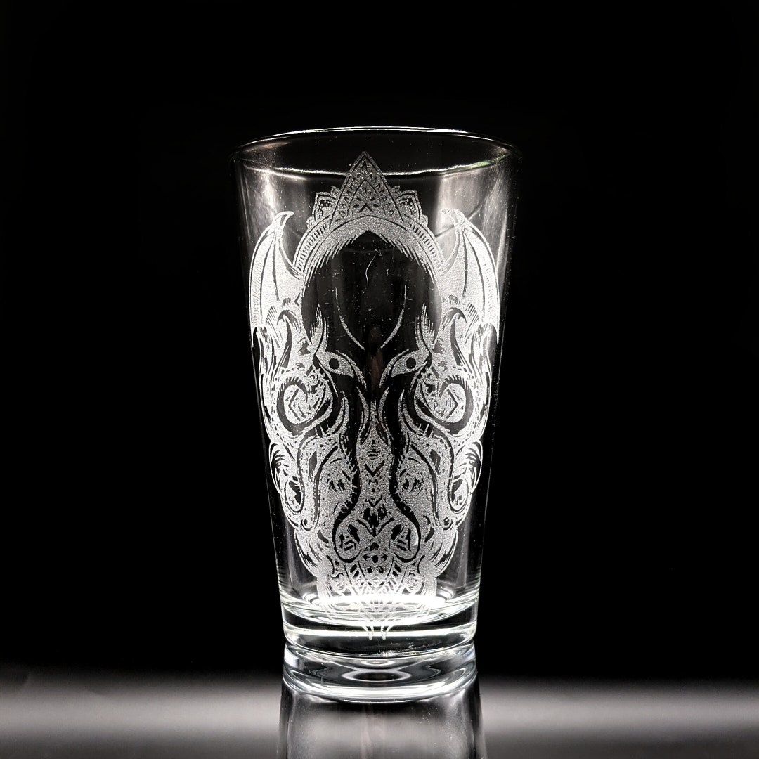 CTHULHU Engraved 16oz Pint Glasses Legends Creatures HP Lovecraft ...