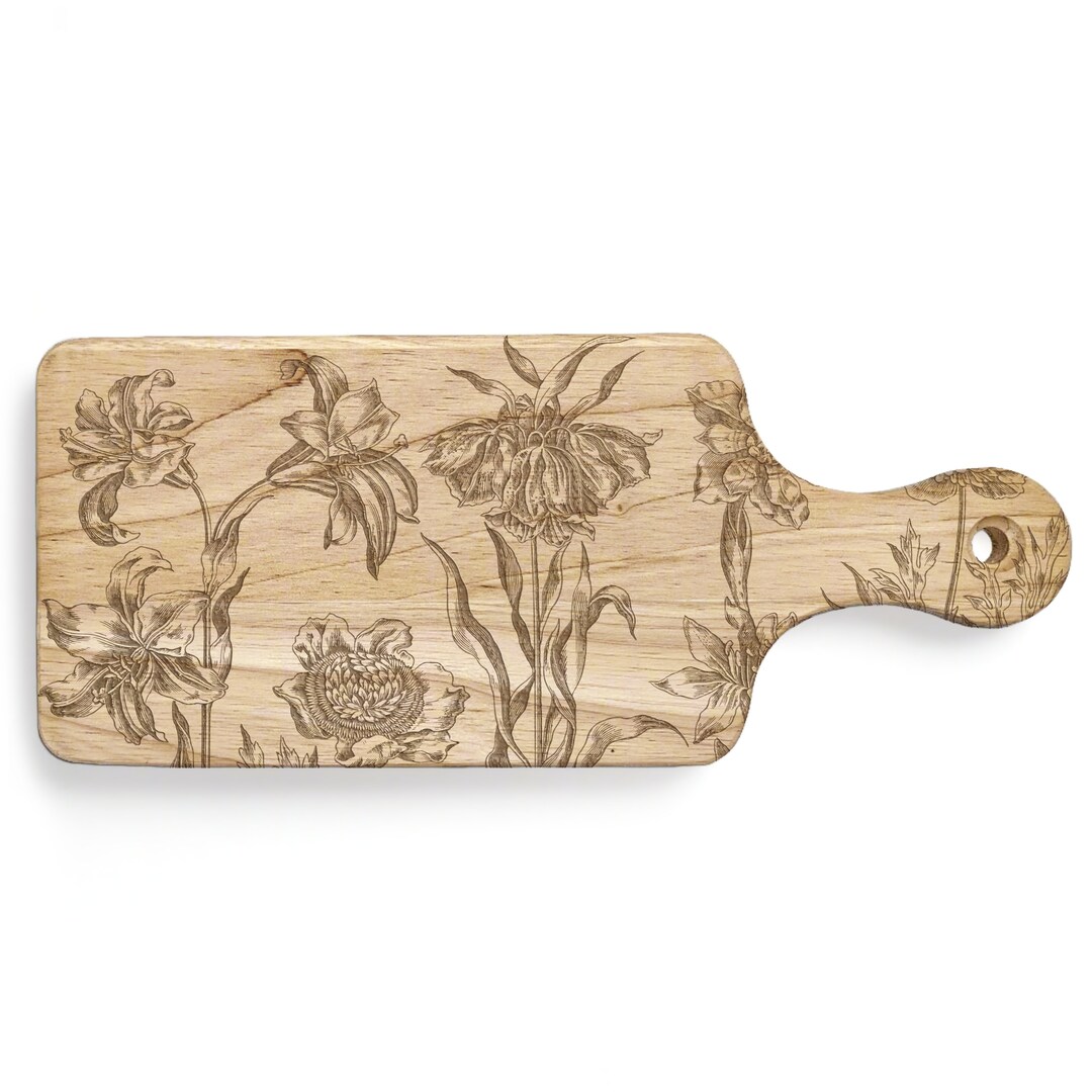 FLOWER FIELD Engraved Cutting Board | Wildflower Floral | Great Gift ...