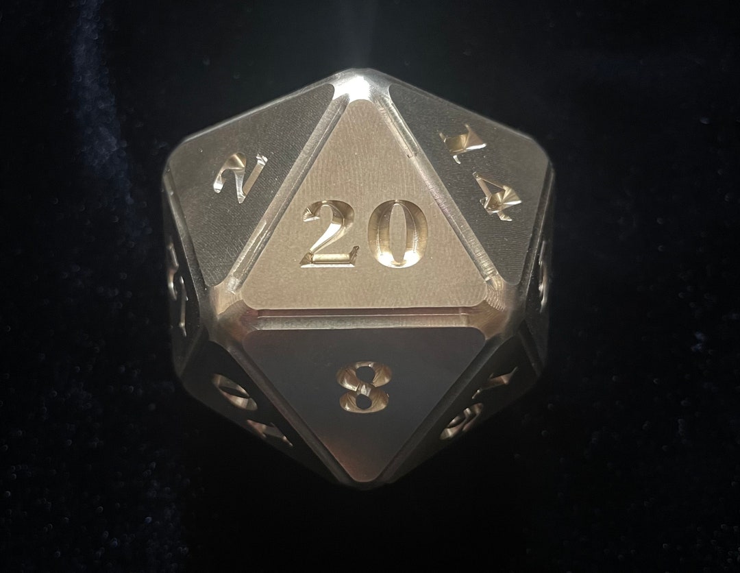 Solid Brass, Oversized, Precision Milled, D20 - Etsy