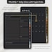 2024 Dark Mode Digital Planner for Goodnotes on iPad Monthly Daily ...