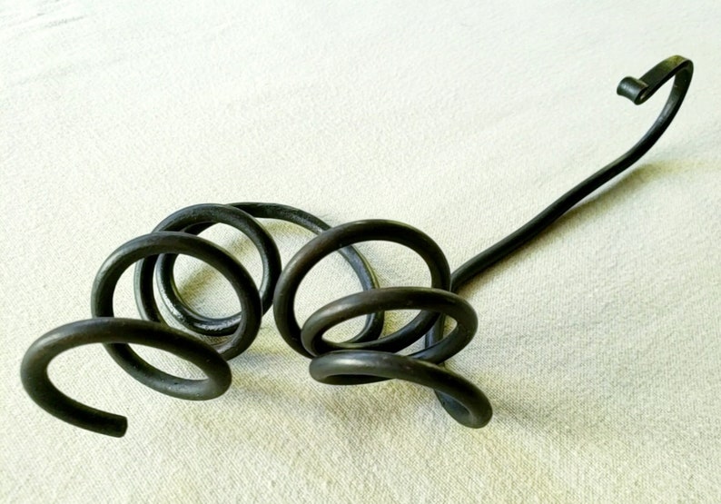 Blacksmith Made Hand Forged Black Metal Hook - Etsy