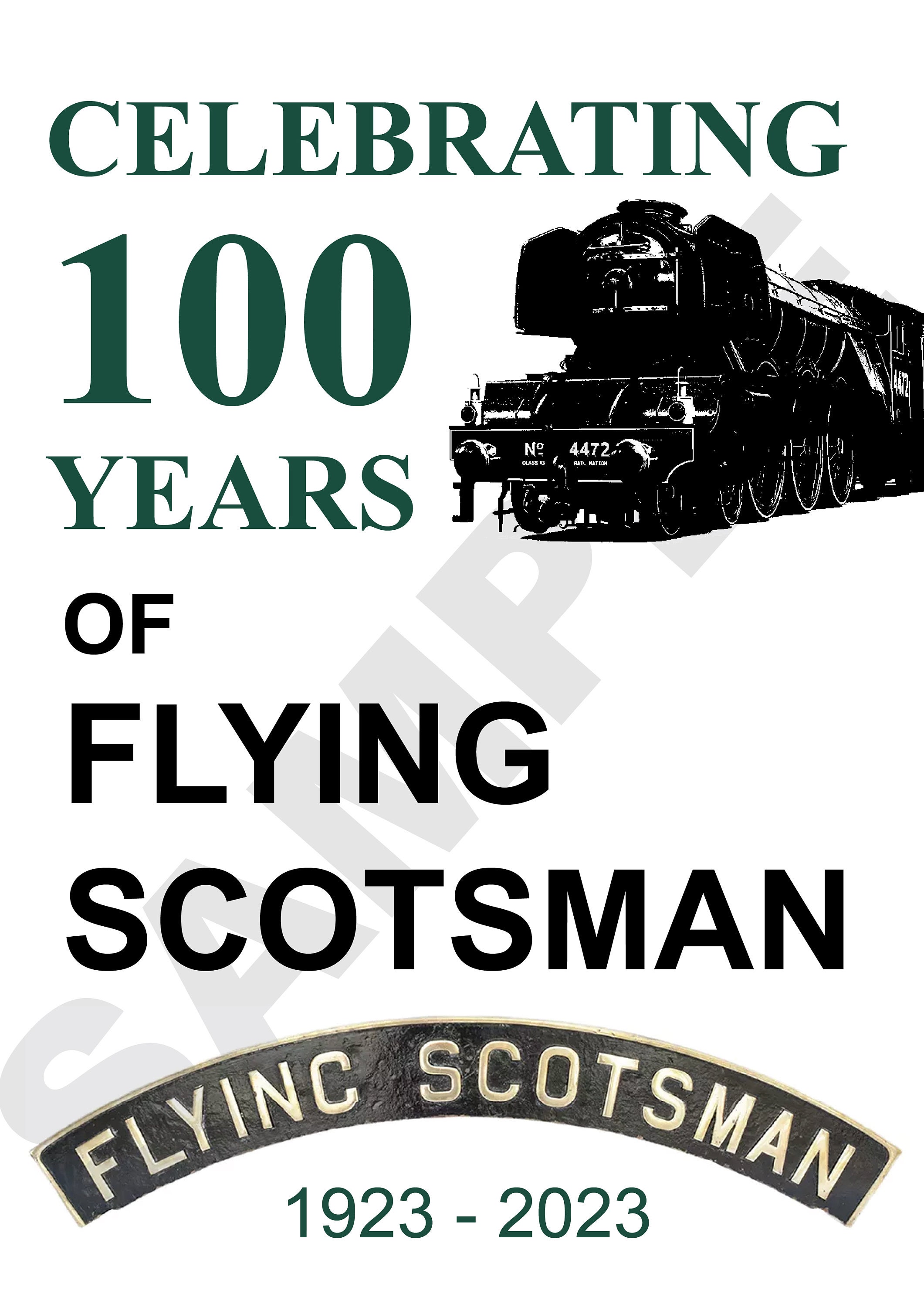 The Flying Scotsman Poster, Steam Train Print, Steam Locomotive ...