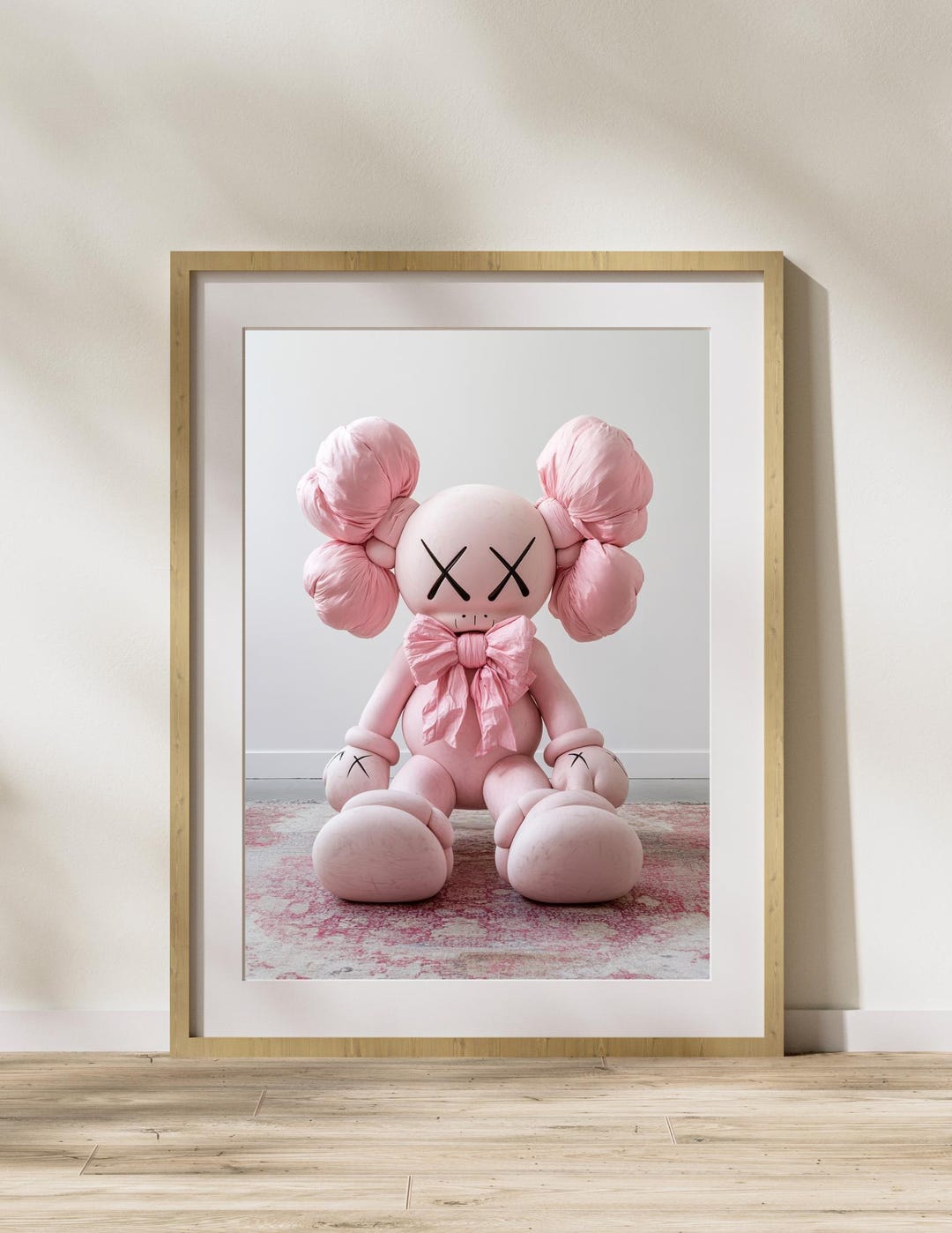 Pink Girly KAWS Poster, Printables Minimalist Hypebeast Kaws Figure ...