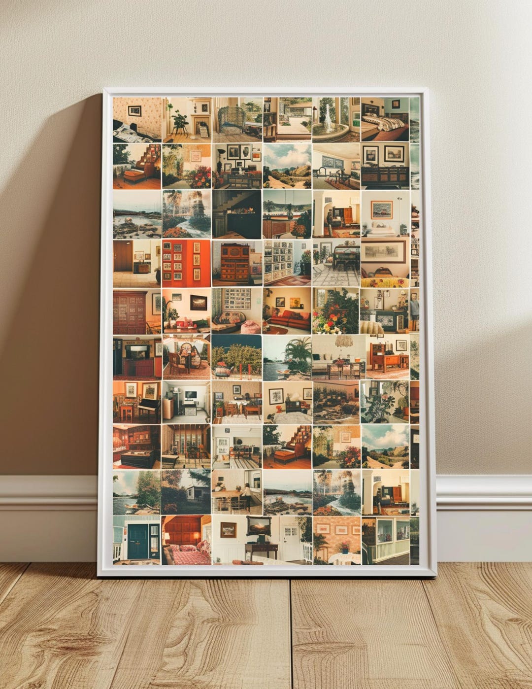 Vintage 90s Polaroid Collage Poster, Vintage Wall Art, Vintage Decor ...